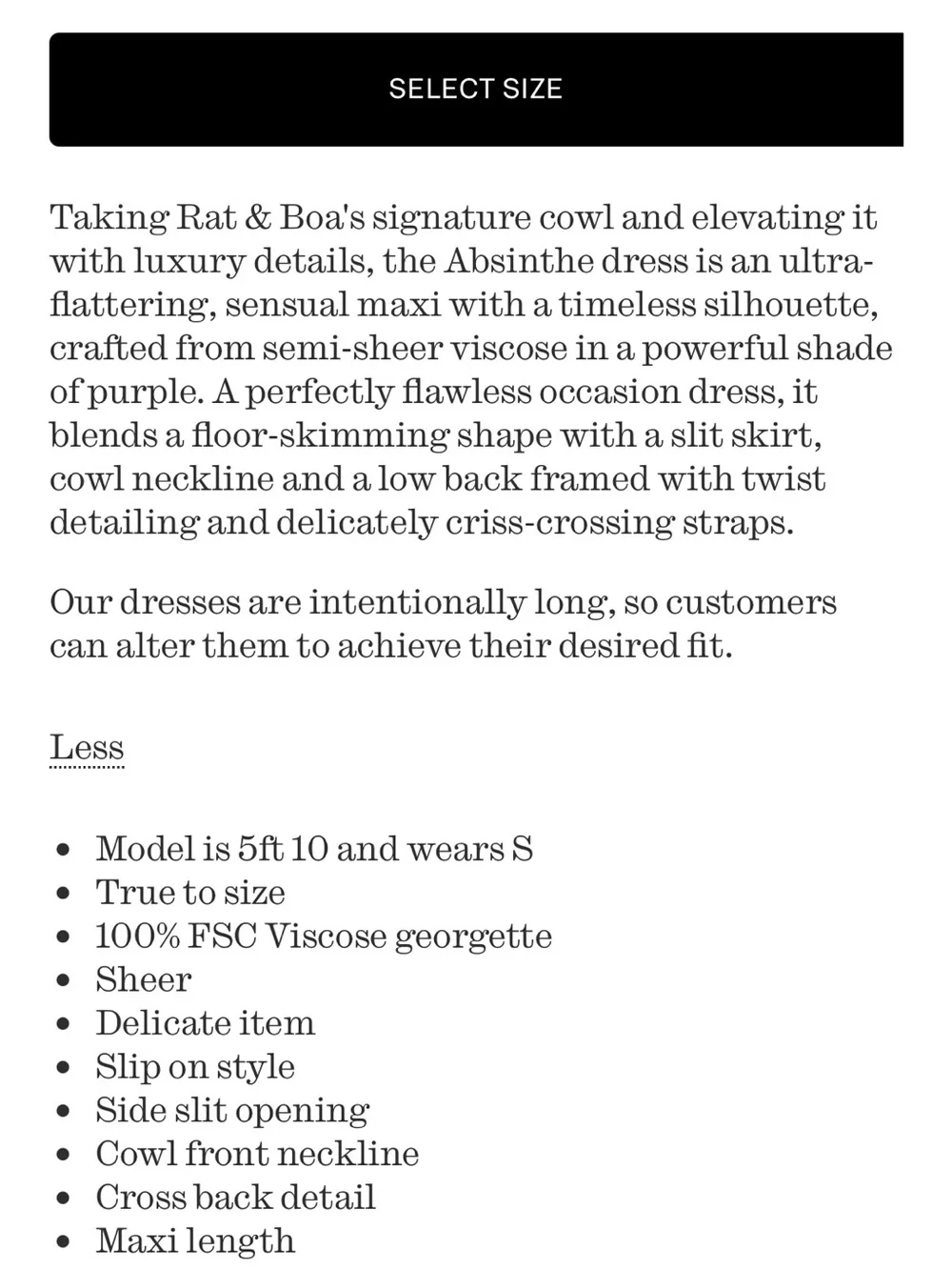 Rat & Boa | Dresses | Rat Boa Purple Absinthe Maxi Dress | Poshmark